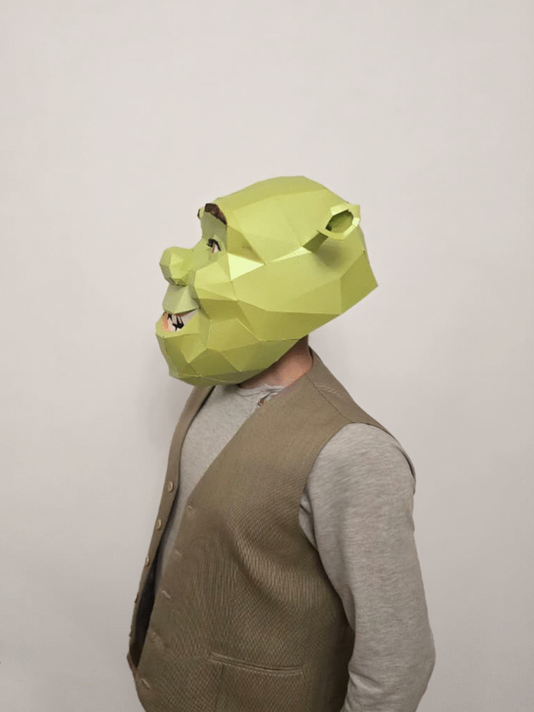 SHREK HALLOWEEN PAPERCRAFT MASK - PAPER SHAPES