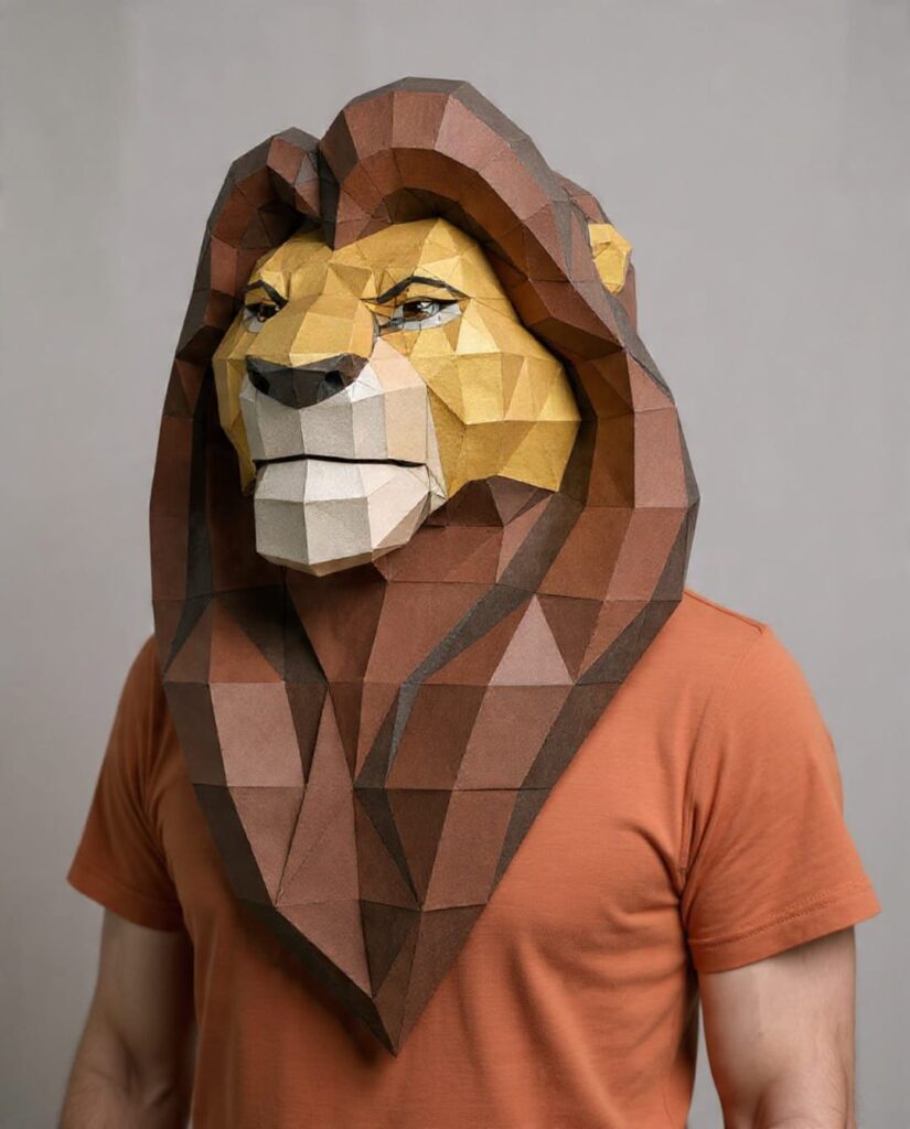 MUFASA REY LEON PAPERCRAFT MASK - PAPER SHAPES
