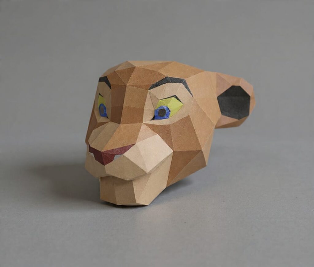 NALA REY LEON PAPERCRAFT MASK - PAPER SHAPES
