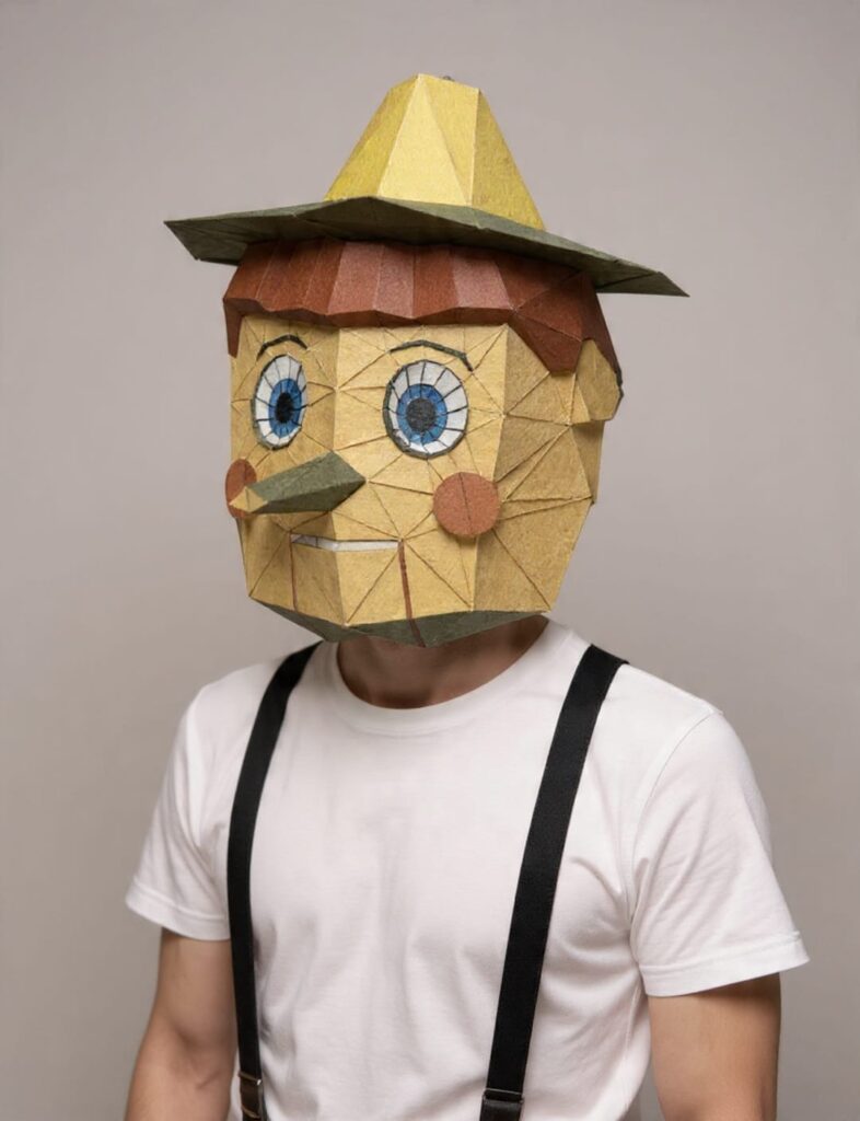 PINOCHO SHREK MASK COSPLAY - PAPER SHAPES