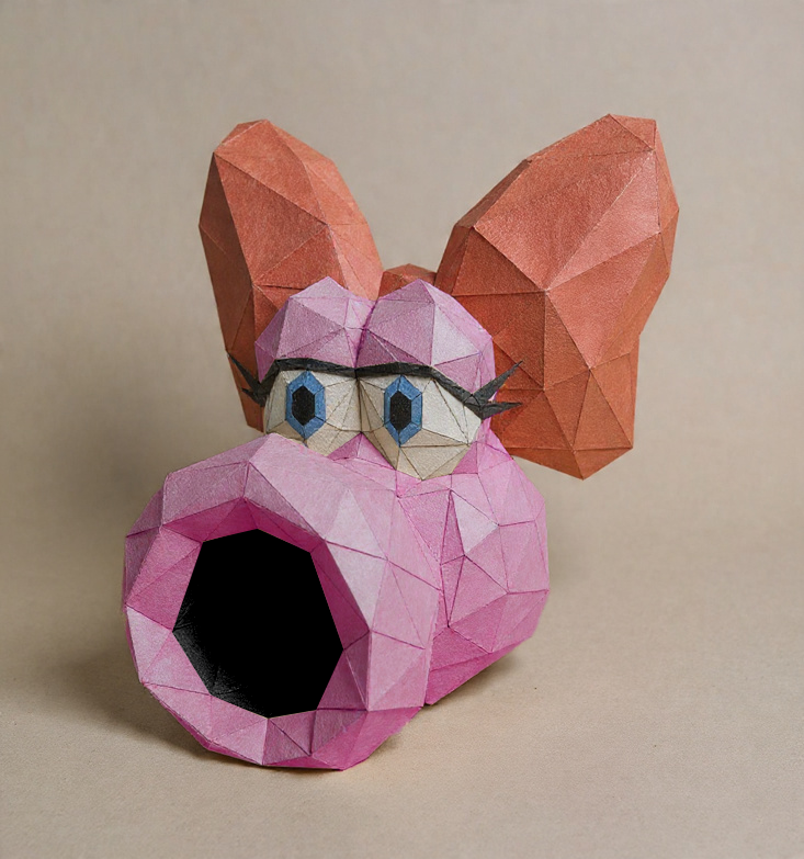 BIRDO MARIO BROS PAPERCRAFT MASK - PAPER SHAPES