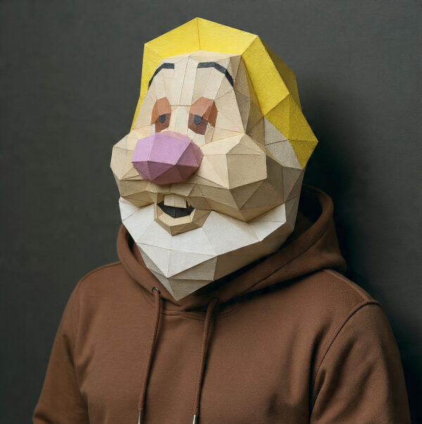 sneezy snow white and the seven dwarfs mask - PAPER SHAPES