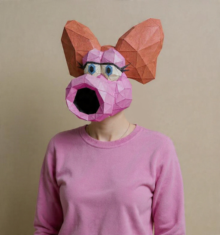 BIRDO MARIO BROS PAPERCRAFT MASK - PAPER SHAPES